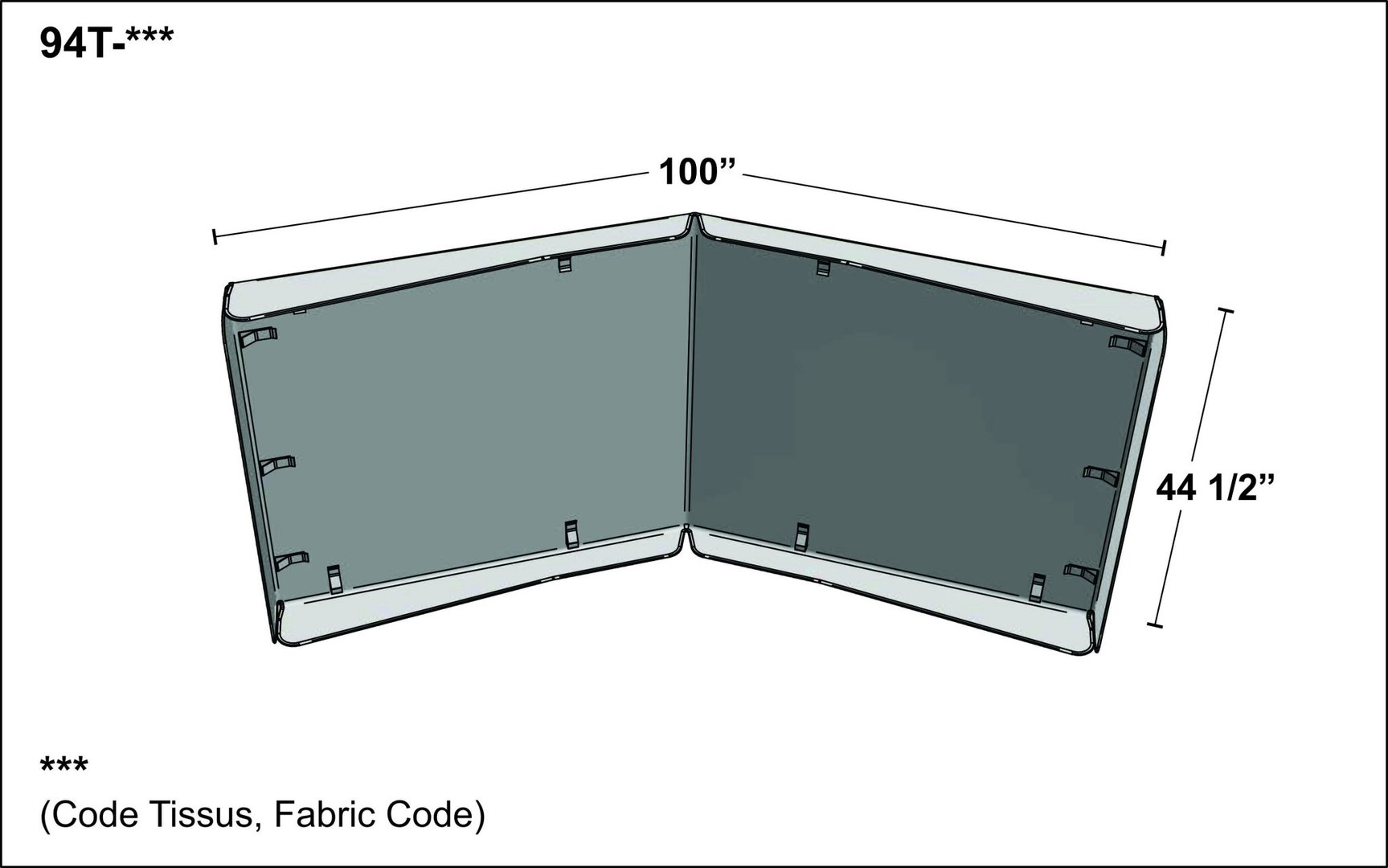 Toile De Toit Balançoire 4 Places 100po X 44 1 2po Par Véranda Jardin
