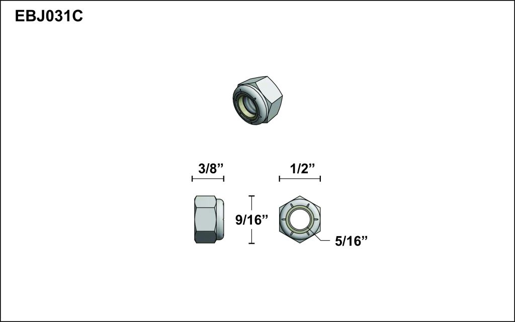 5/16in locking nut par Véranda Jardin